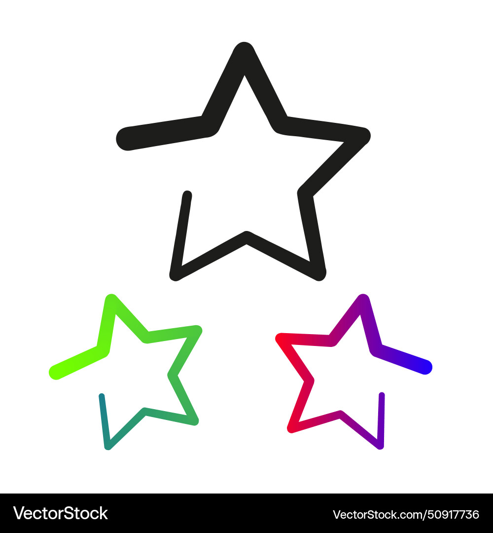 Star line icon isolated white background Vector Image