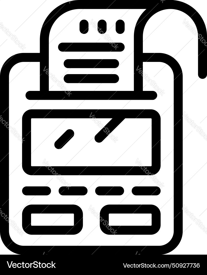 Ticket vending machine icon outline Royalty Free Vector