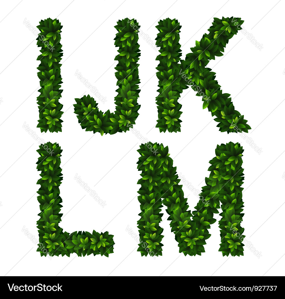 Alphabet ijklm Royalty Free Vector Image - VectorStock