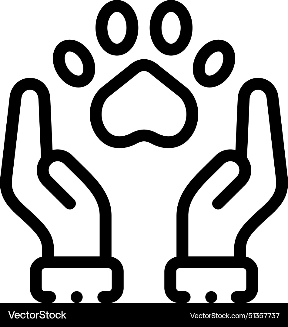 Animal care icon thin linear style design Vector Image