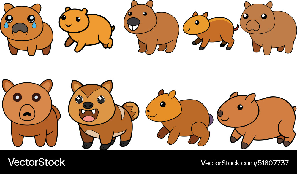 Capybara design animal Royalty Free Vector Image