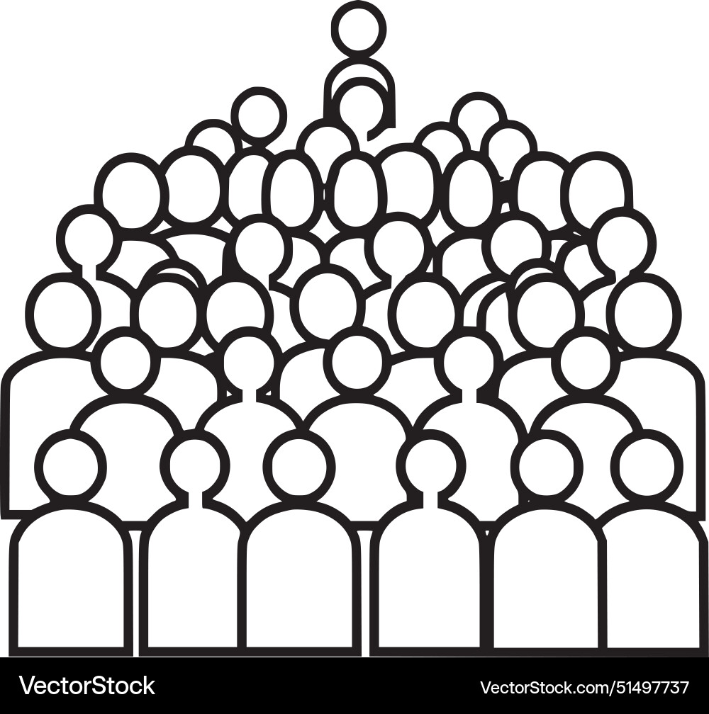 Crowd icon Royalty Free Vector Image - VectorStock
