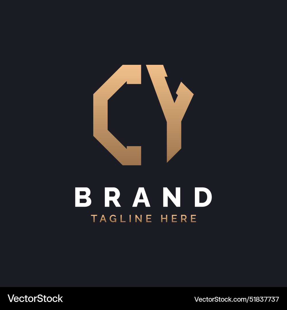 Cy logo design modern minimal elegant and luxury Vector Image
