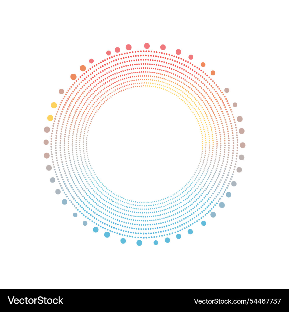 Dotted circular frame suitable for graphic clip Vector Image