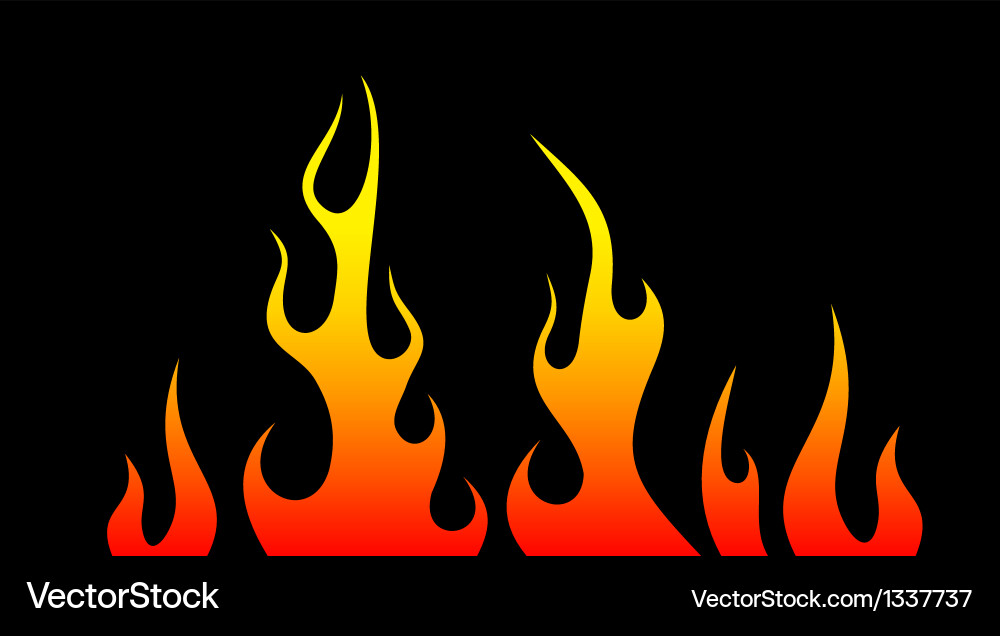 Fire flame Royalty Free Vector Image - VectorStock