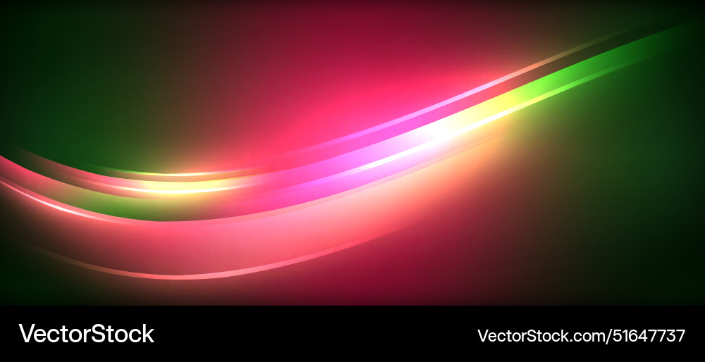 Neon glowing circle rays light round lines Vector Image