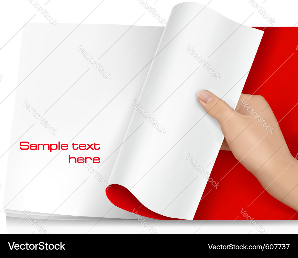 Turning page Royalty Free Vector Image - VectorStock