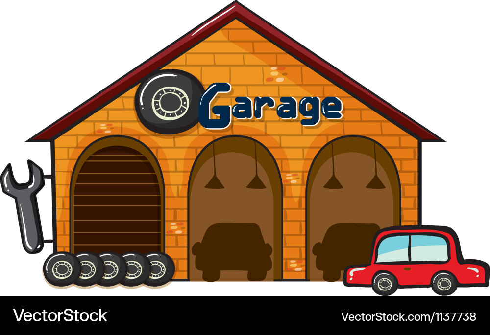 A garage Royalty Free Vector Image - VectorStock