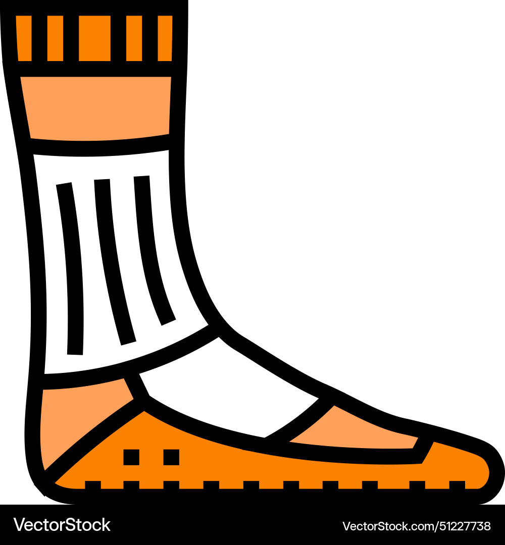 Athletic socks clothing color icon Royalty Free Vector Image
