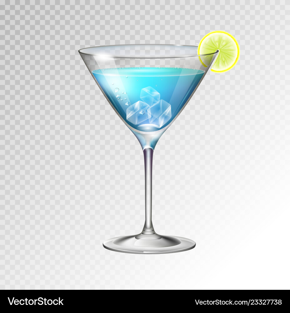 Blue Lagoon Cocktail Royalty Free Vector Image