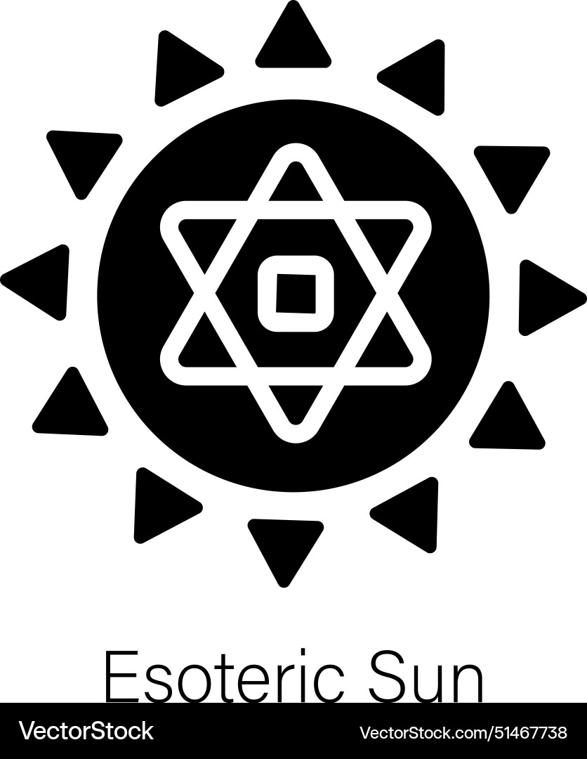 Esoteric sun Royalty Free Vector Image - VectorStock