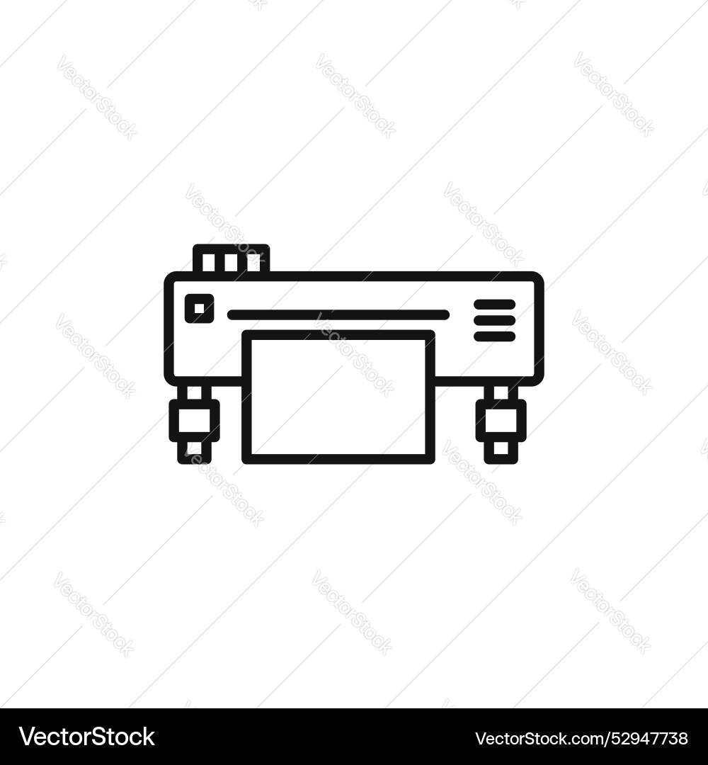 Large printer icon symbol on white background Vector Image