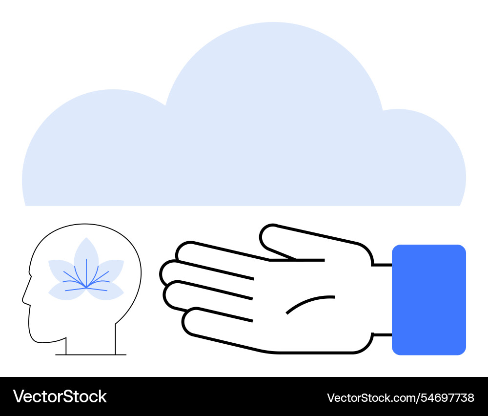 Mindfulness and support symbolic elements Vector Image