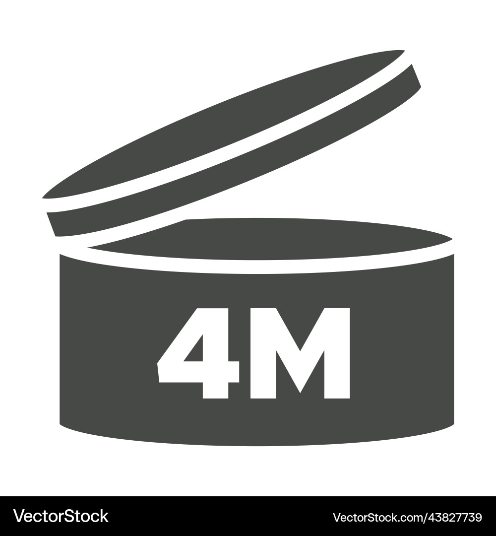 4 m symbol period after opening icon Royalty Free Vector