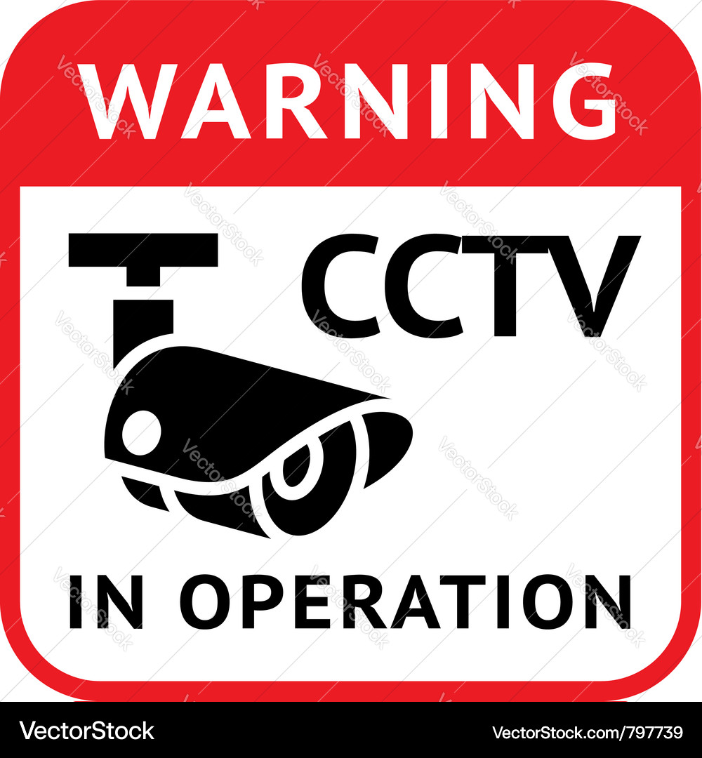Warning Cctv Camera Logo Cctv Warning Vector Art, Icons, And Graphics
