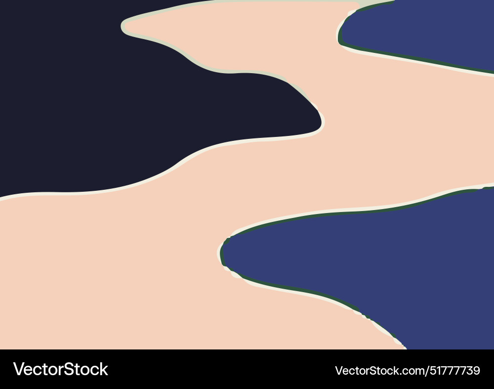 Colorful curved hills landscape Royalty Free Vector Image