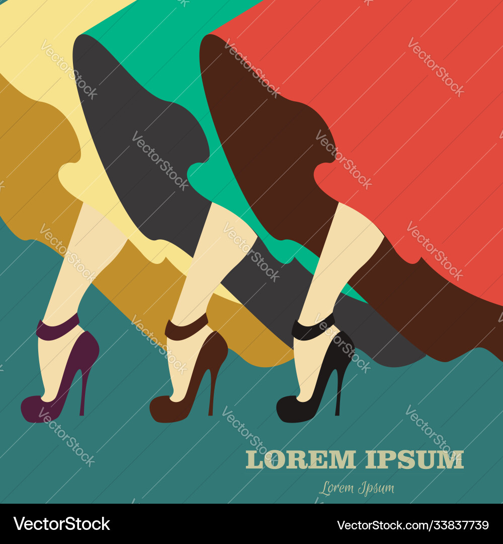 Elegant Burlesque Legs Royalty Free Vector Image
