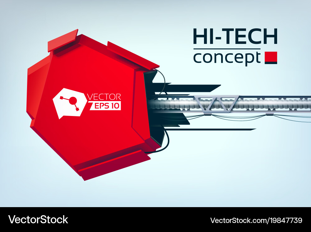 Hi-tech concept typography poster Royalty Free Vector Image