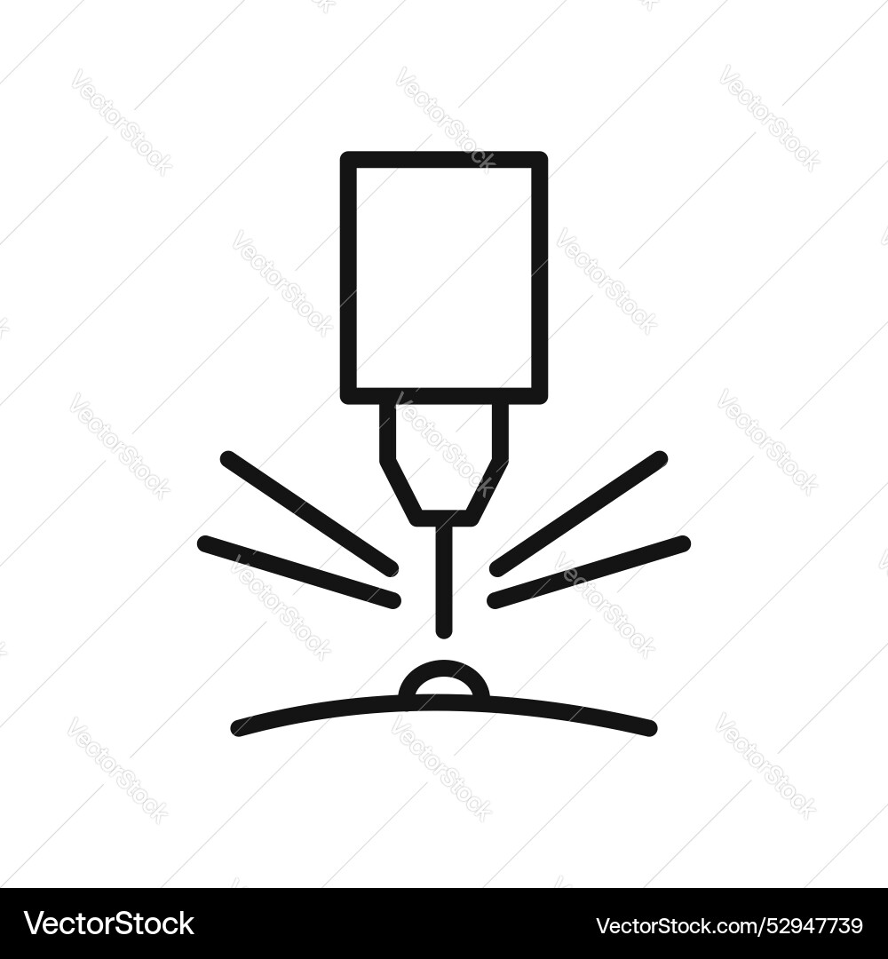Laser icon symbol on white background Royalty Free Vector