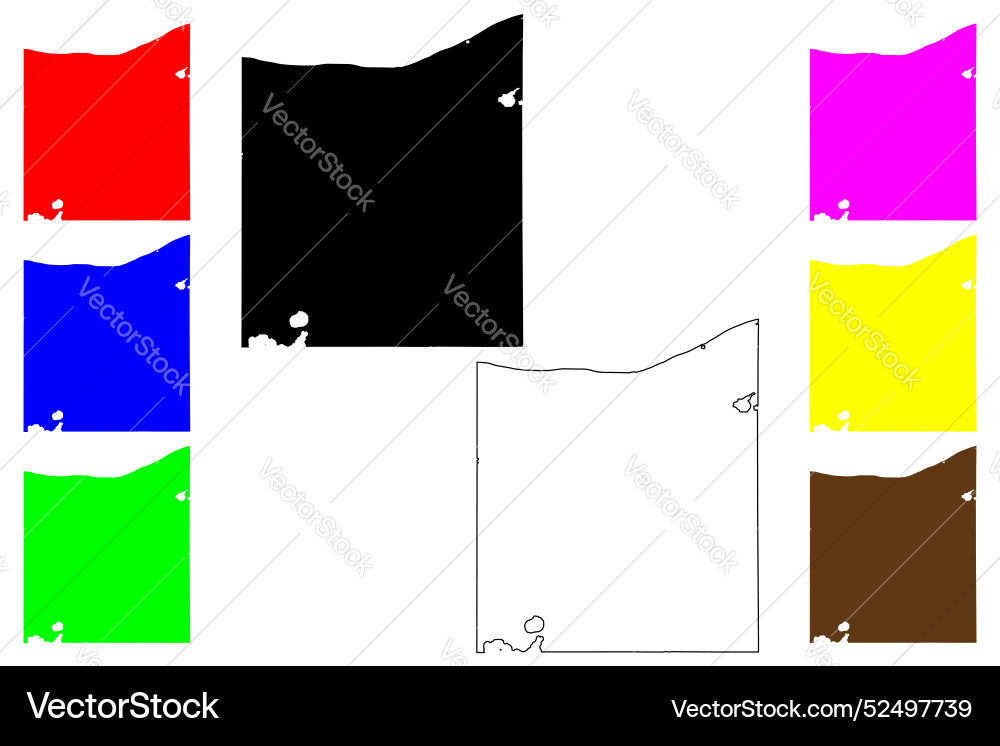 Luce county michigan us united states Royalty Free Vector