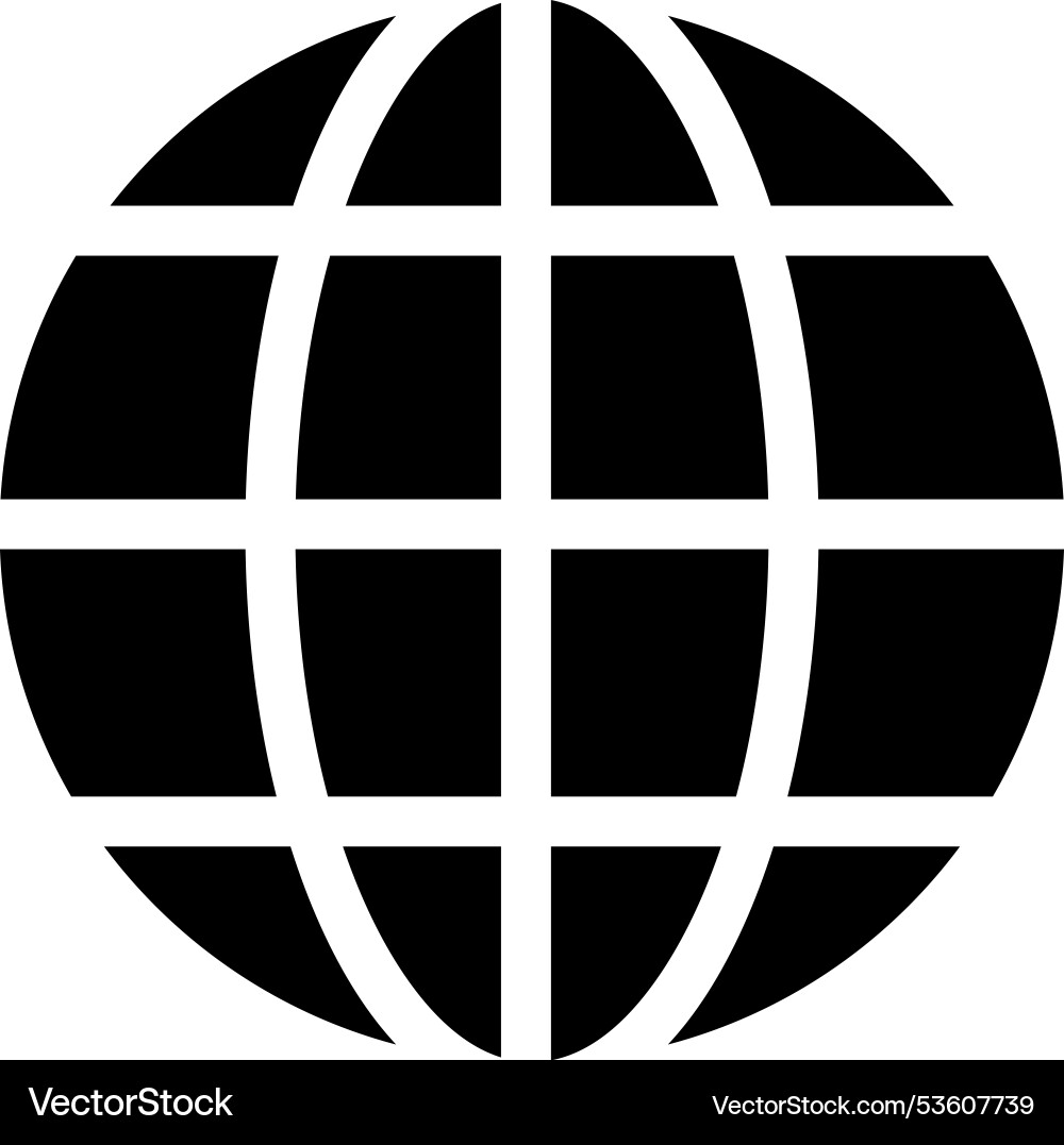 World globe internet - icon Royalty Free Vector Image