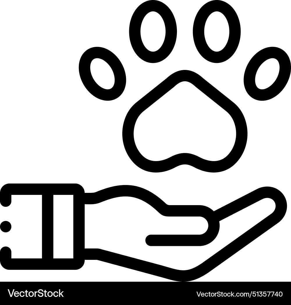 Animal therapy icon thin linear style design Vector Image