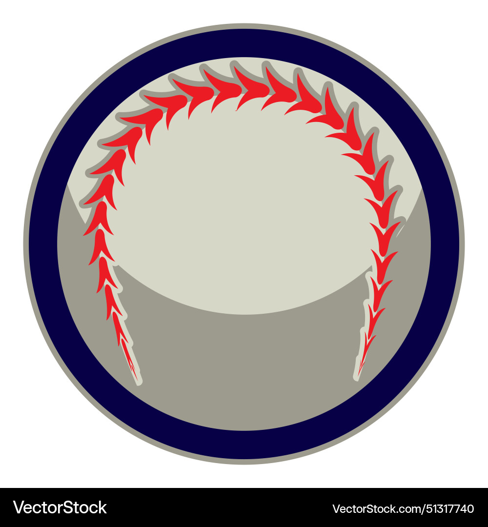 Baseball Ball Template Royalty Free Vector Image