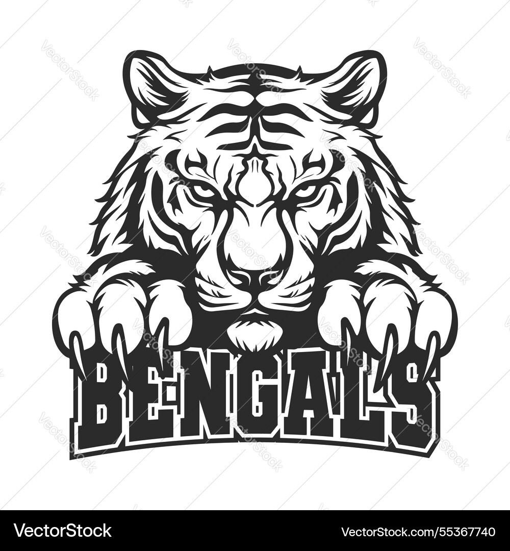 Bengal Mascot Clip Art Royalty Free Vector Image