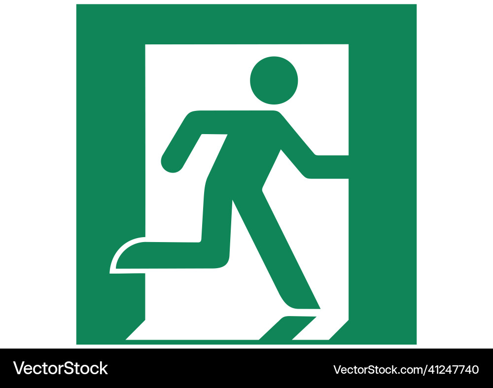 Fire exit Royalty Free Vector Image - VectorStock