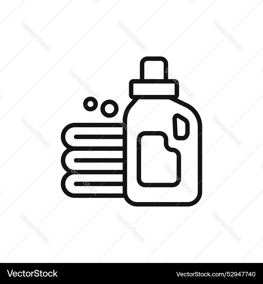 Laundry detergent bottle icon symbol on white Vector Image