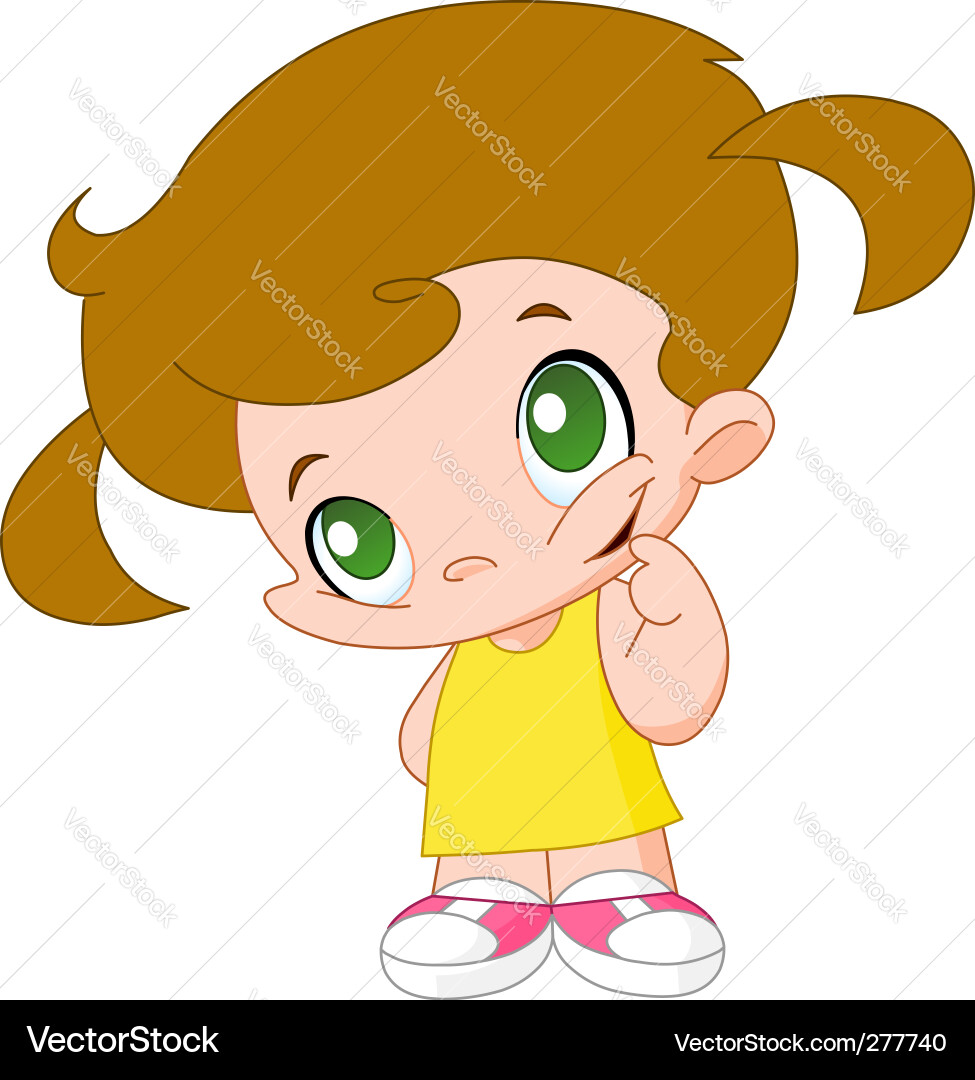 Little girl Royalty Free Vector Image - VectorStock