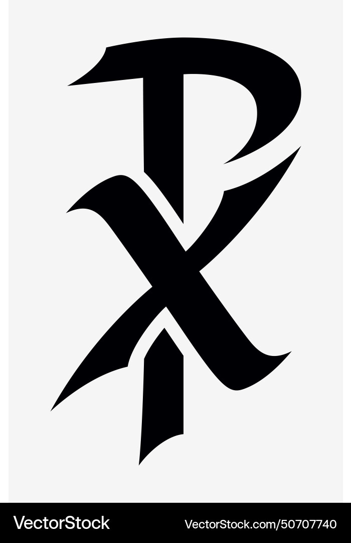 Monogramma christi monogram of jesus christ Vector Image