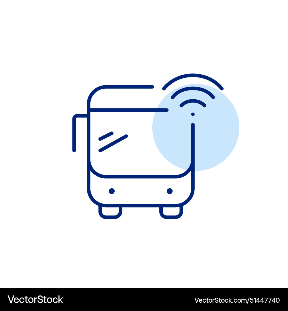 Public bus and wifi symbol smart transport Vector Image