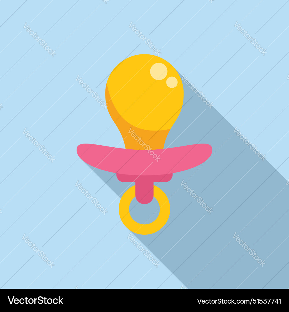 Cartoon baby pacifier on blue background Vector Image