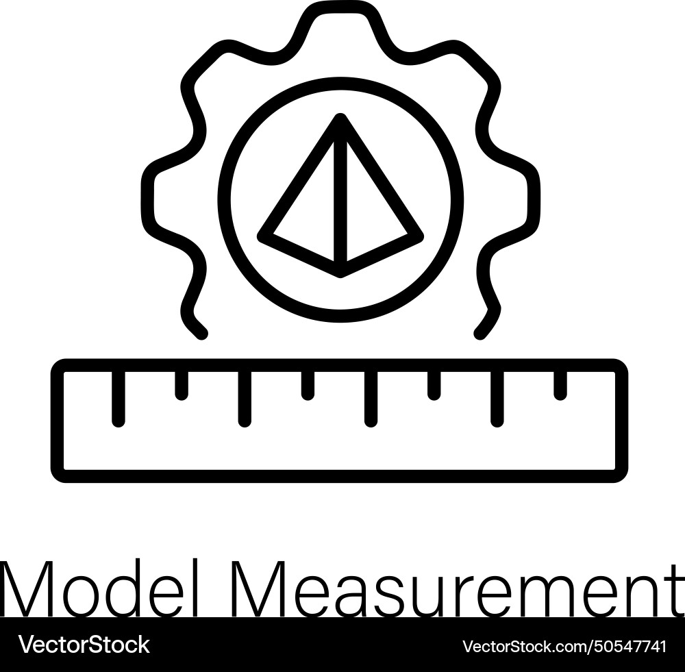 Model measurement Royalty Free Vector Image - VectorStock