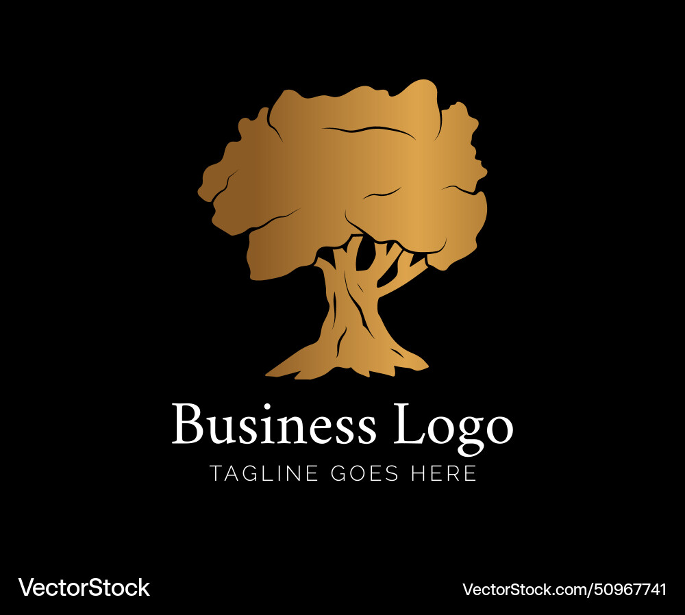 Old oak tree logo Royalty Free Vector Image - VectorStock