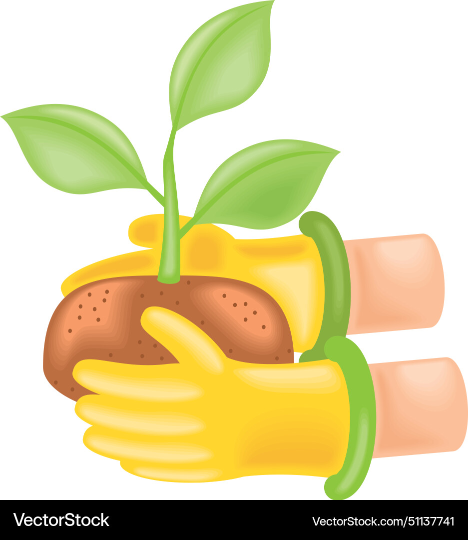 Planting equipment plant Royalty Free Vector Image