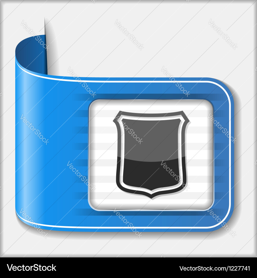 Shield Icon - Blue Royalty Free Vector Image - VectorStock