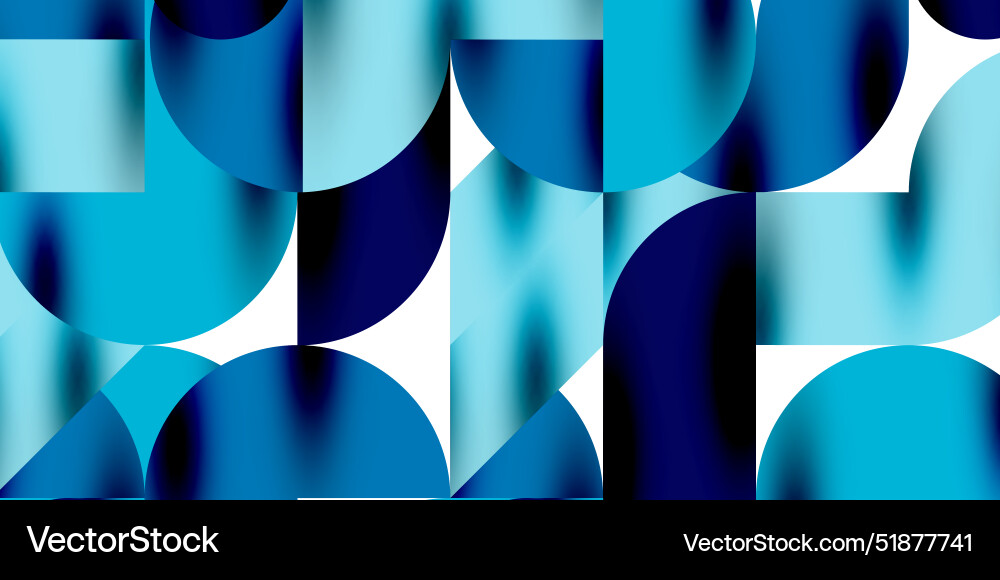 Tech minimal circular shapes geometric art Vector Image