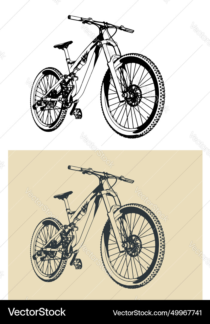 Bike Blueprint Bicycle Vector Images (over 190)