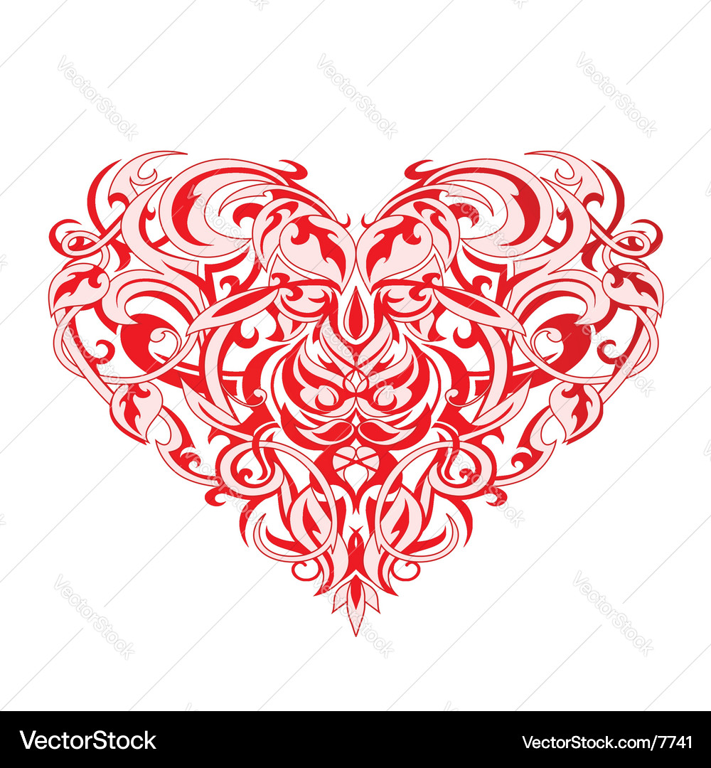 Tribal Art Heart Tribal Heart Stock Vector By ©akv_lv 62235163