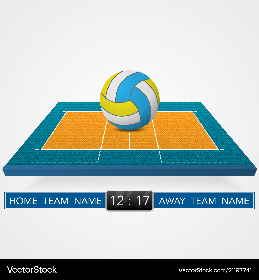 Volleyball court background Royalty Free Vector Image