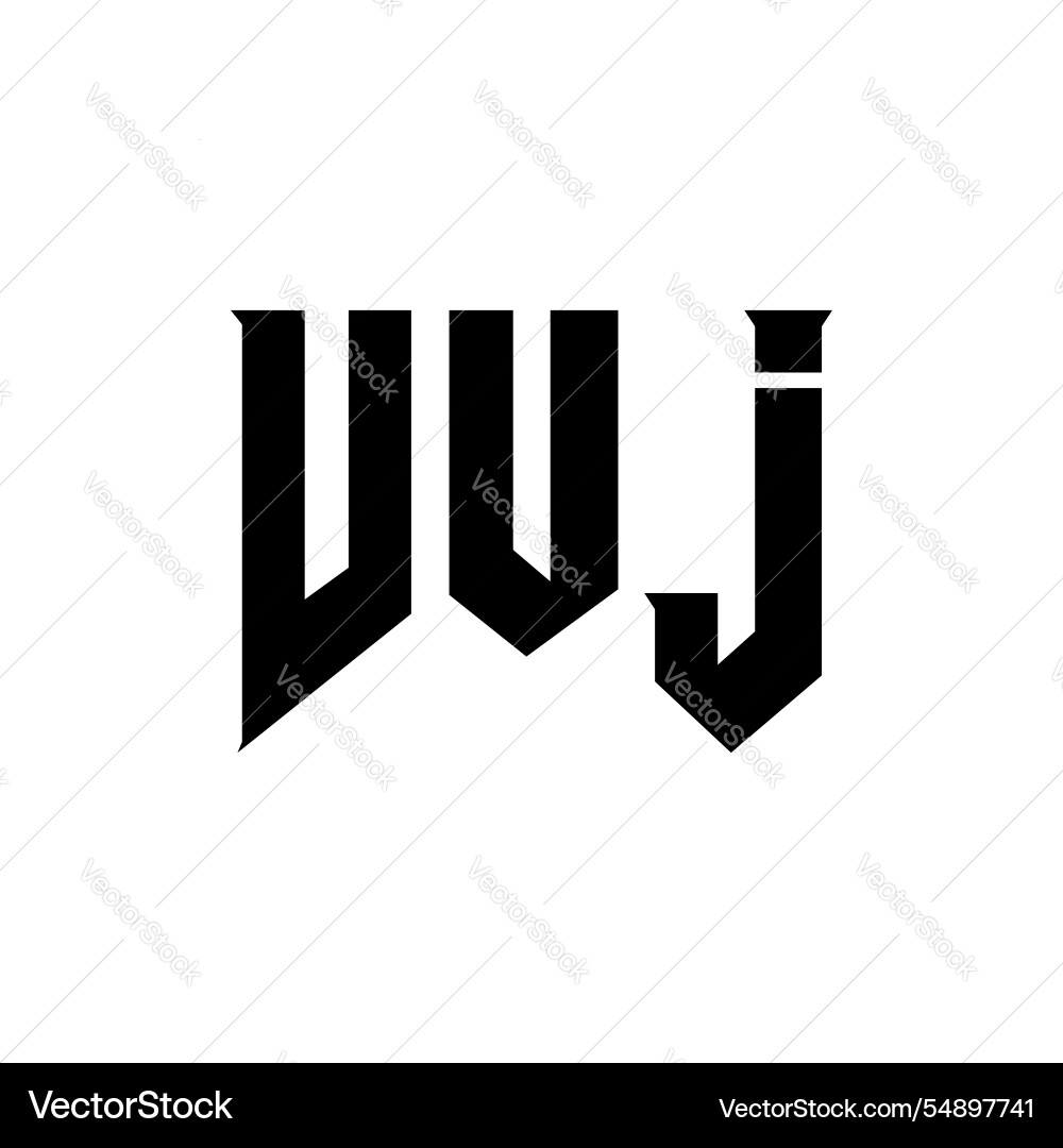 Vuj letter logo design for technology company Vector Image