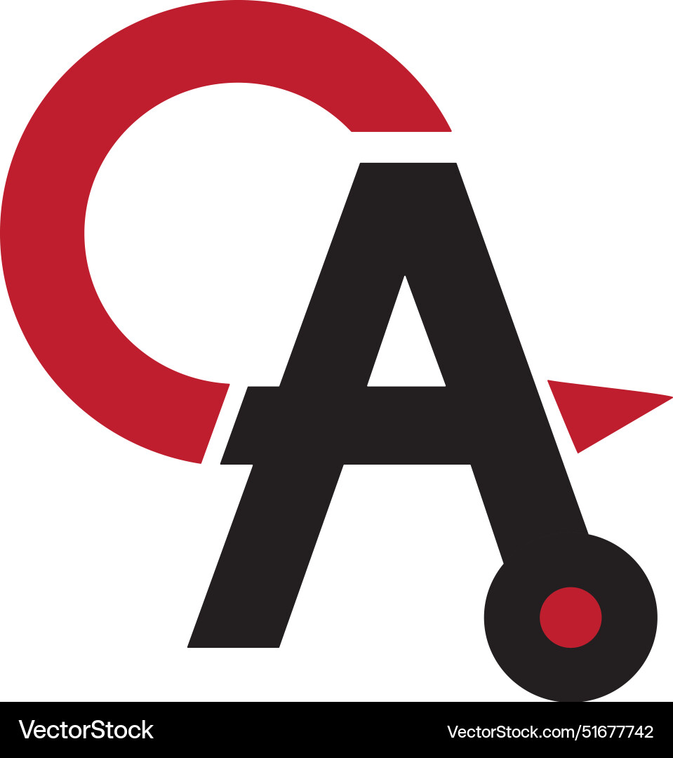 Ac logo design icon ca template Royalty Free Vector Image