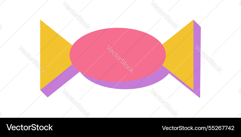 Brutalist abstract shape badge Royalty Free Vector Image