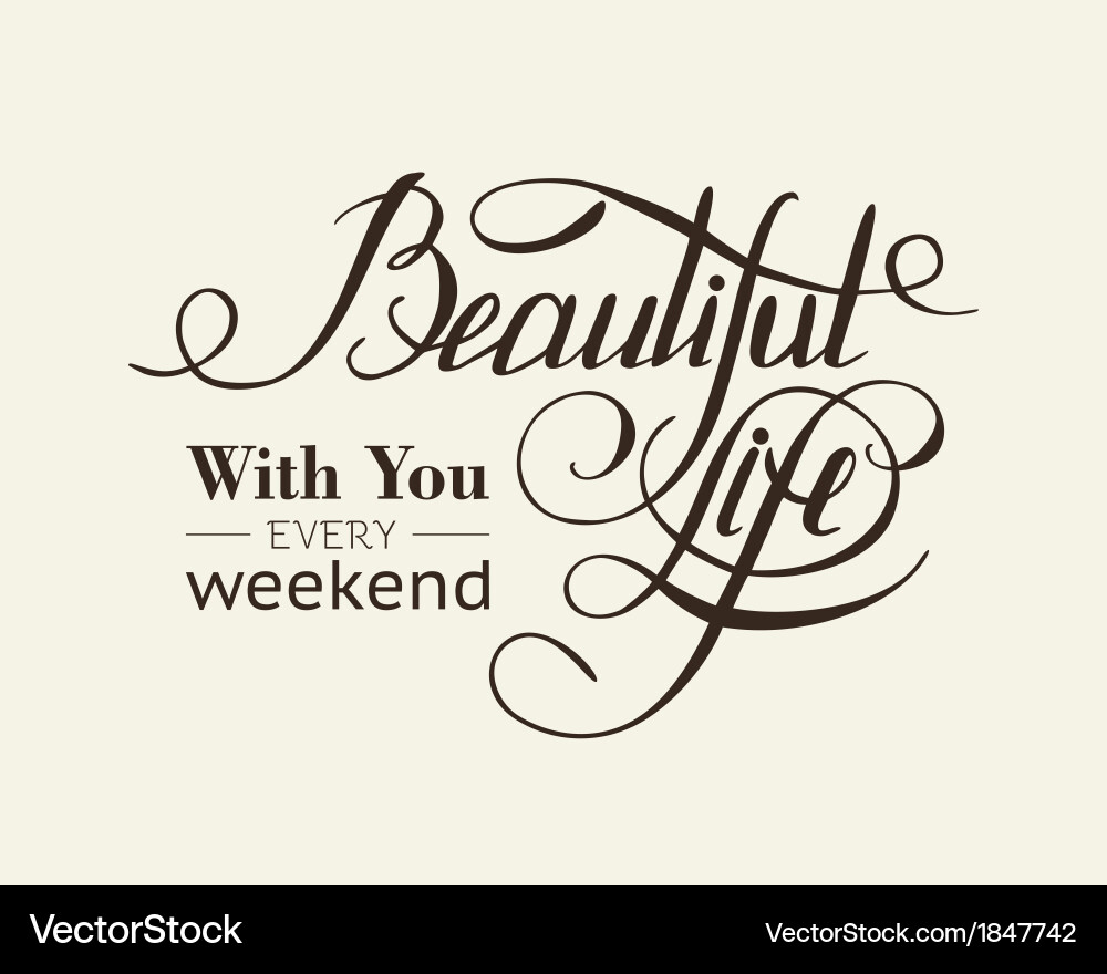 Calligraphic lettering design Royalty Free Vector Image