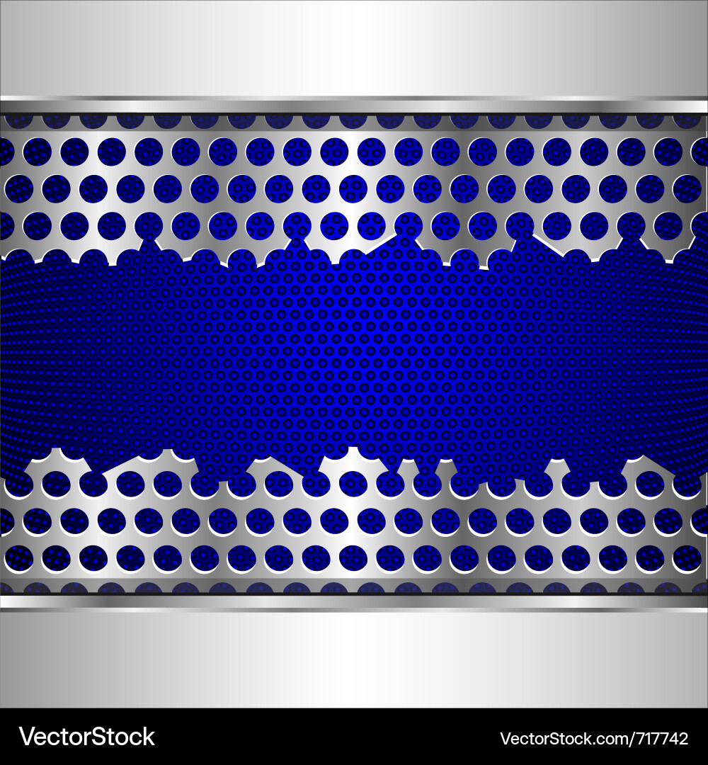 Damaged perforated metal plate Royalty Free Vector Image