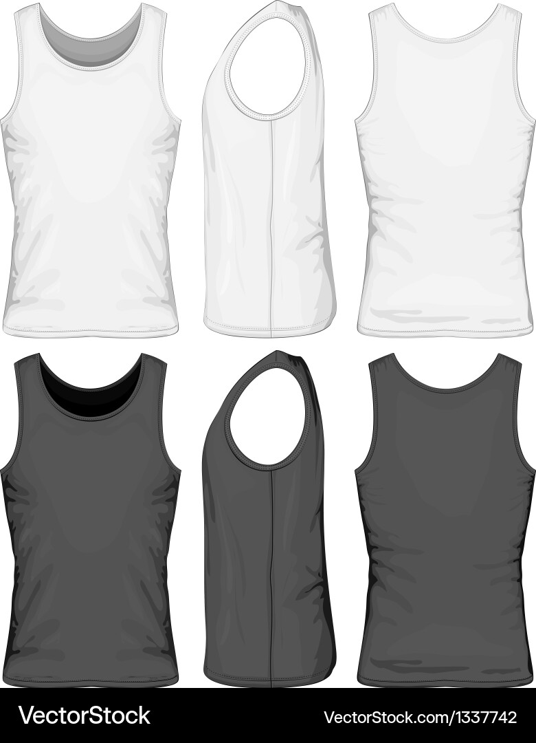 Singlet Collection - Front, Side, Back Royalty Free Vector