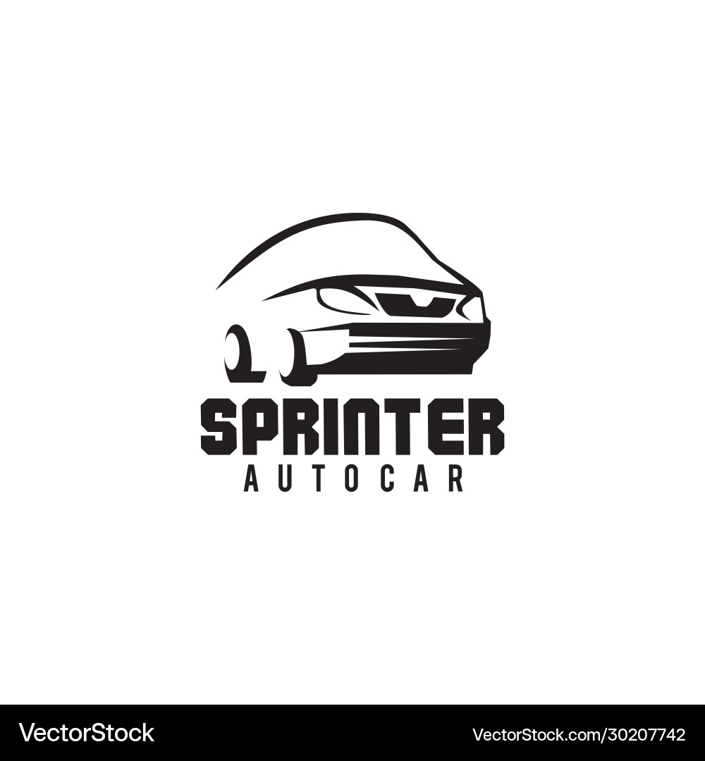 Sprinter Auto Logo Design Vorlage Lizenzfreies Vektorbild