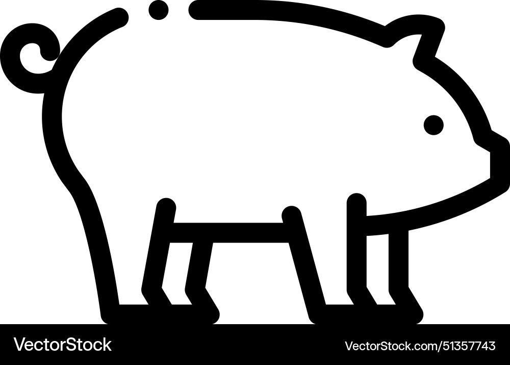 Animal icon thin linear style design isolated Vector Image